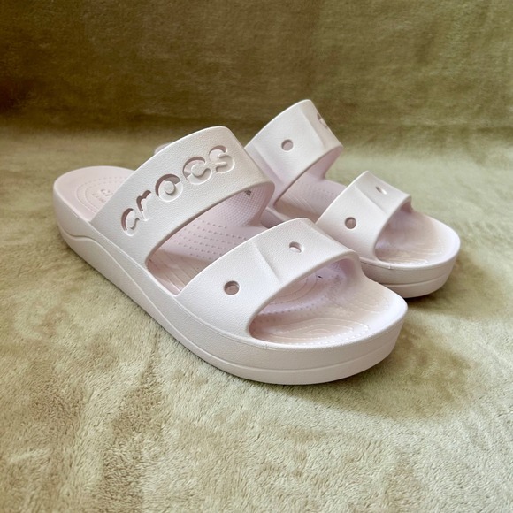 CROCS | Shoes | Crocs Womens Baya Platform Sandal Petal Pink Slip On 2 ...